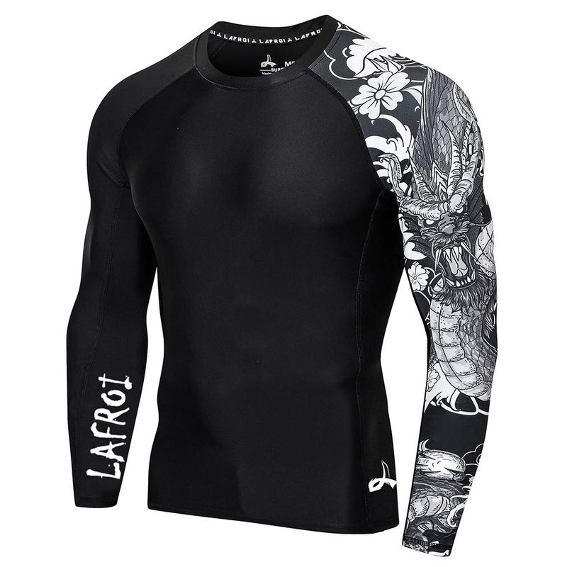 LAFROI Men's Long Sleeve UPF 50+ Baselayer Skins Performance Fit ...