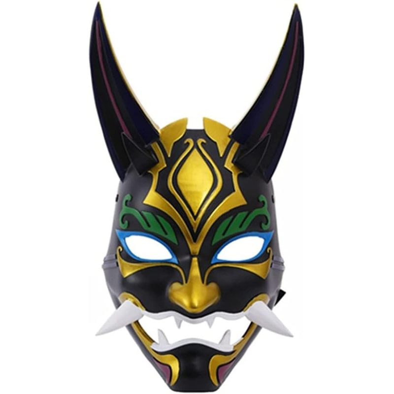 Ziuuihu Genshin Fox Mask Made of Resin Miko, Hanachiri, Ayaka Kanri ...