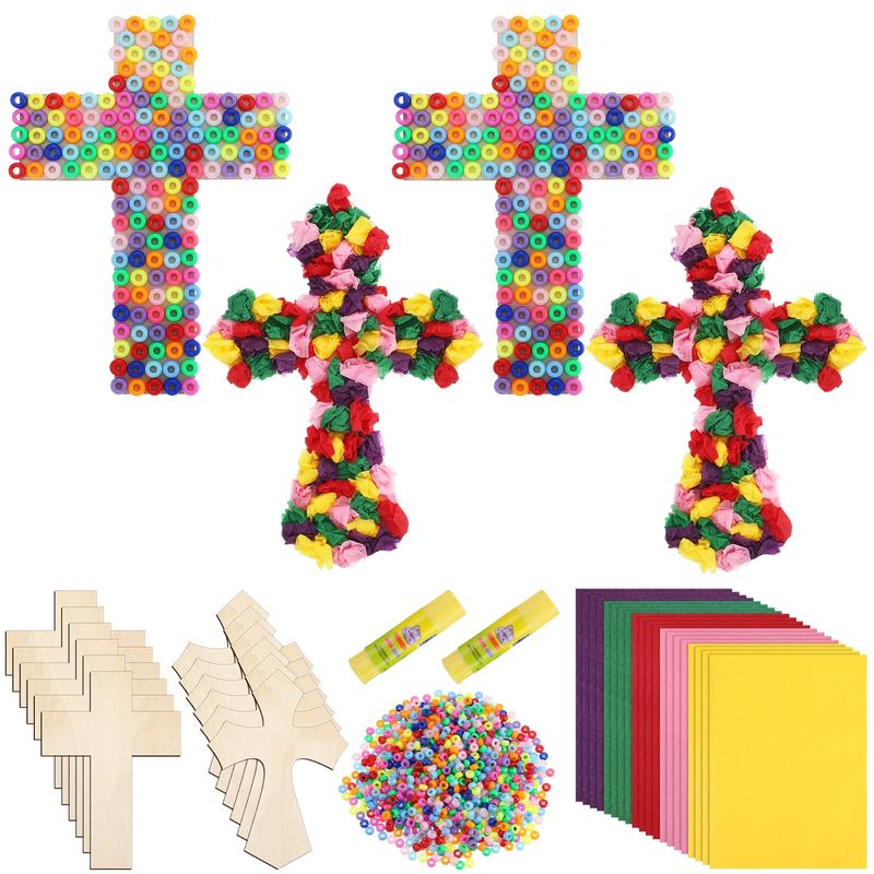 Blueweenly 30 Sets Cross Crafts for Kids DIY Christian Jesus Crafts ...
