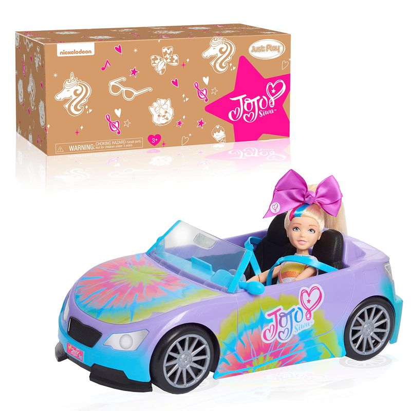 JoJo Siwa California Cruiser, Doll Car, Rainbow Tie-Dye, Fits Two ...