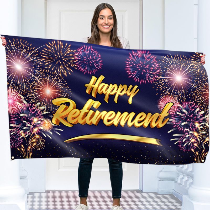 Happy Retirement Banner - Retirement Decorations - Retirement Banners ...