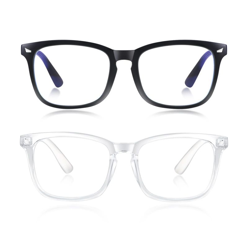 2 Pack Blue Light Glasses for Women or Men |Fashion UV Ray Filter ...