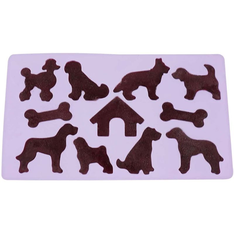 Selecto Bake 11 Cavity Dog Home Shape Silicone Mould Chocolate Cookie ...