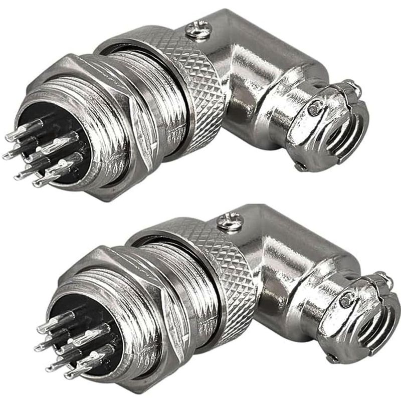 RUNCCI-YUN GX16 6Pin Right Angle Aviation Connector, 16mm 90 Degree ...