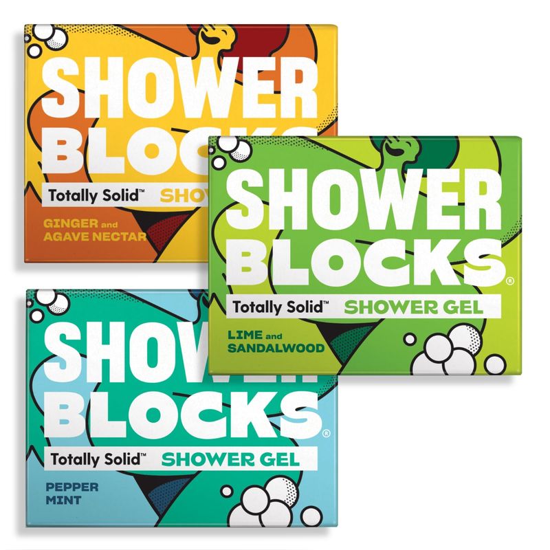 Shower Blocks - Mixed 3 Pack Solid Shower Gels: Mens Edit - Plastic ...