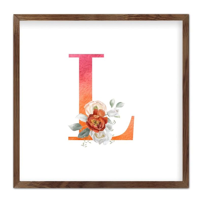 Initial Letter L Wood Sign Wall Hanging Home Decor Monogram Letter L ...