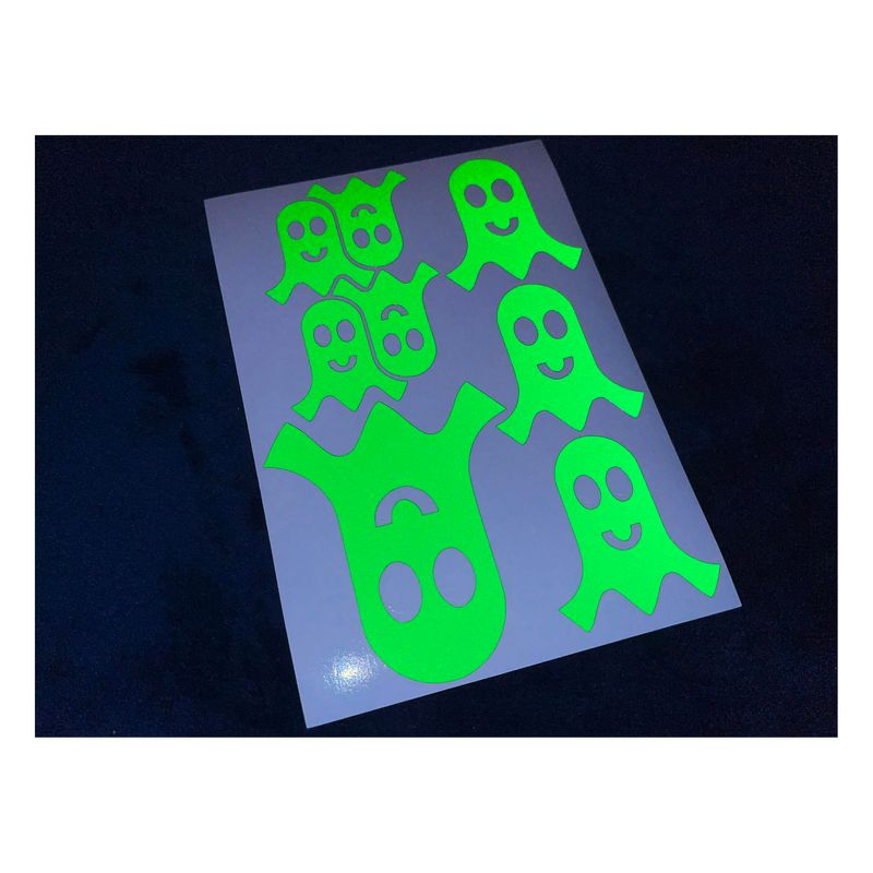 Veloviz Reflective Ghost (Assorted) Green Die-Cut Vinyl Cargo Bike ...