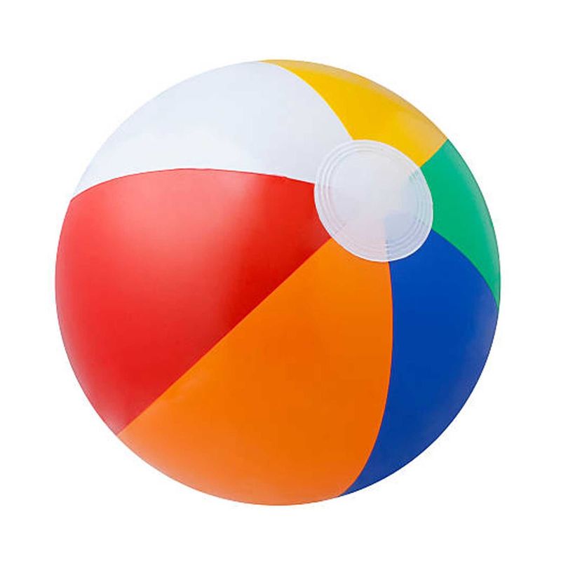 20in Beach Ball Inflatable Rainbow Coloured Holiday Swimming Pool Party ...