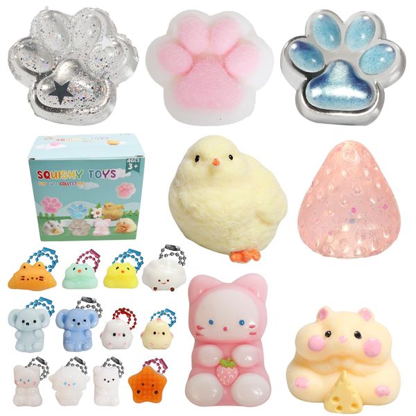 19pcs Squishy Pack,Fidget Toys Kit,Include taba Squishies Party Favors ...