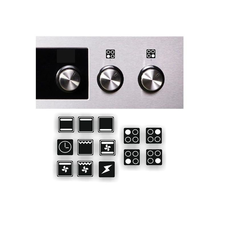 A Set of Cooker Stickers for Electric Cooker Gas Cooker Ovens Symbol ...