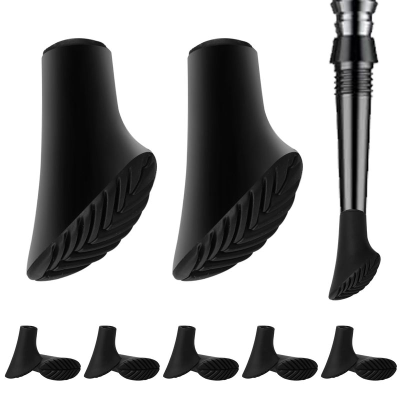 Pack of 12 Nordic Walking Poles, Rubber Buffers, Hiking Poles, Rubber ...