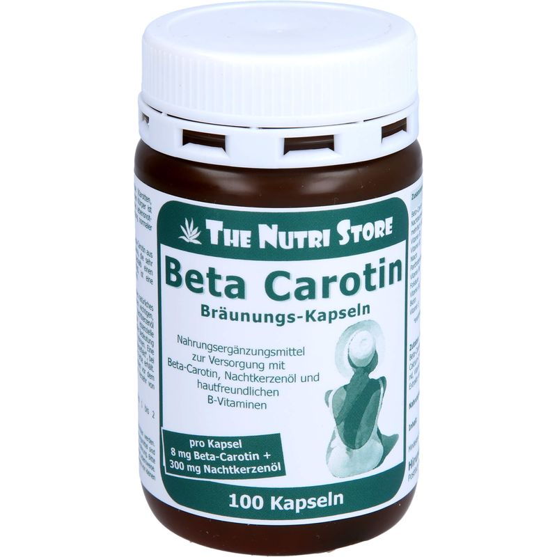 The Nutri Store Beta-Carotin 8 mg Bräunungskapseln, 100 St. Kapseln ...