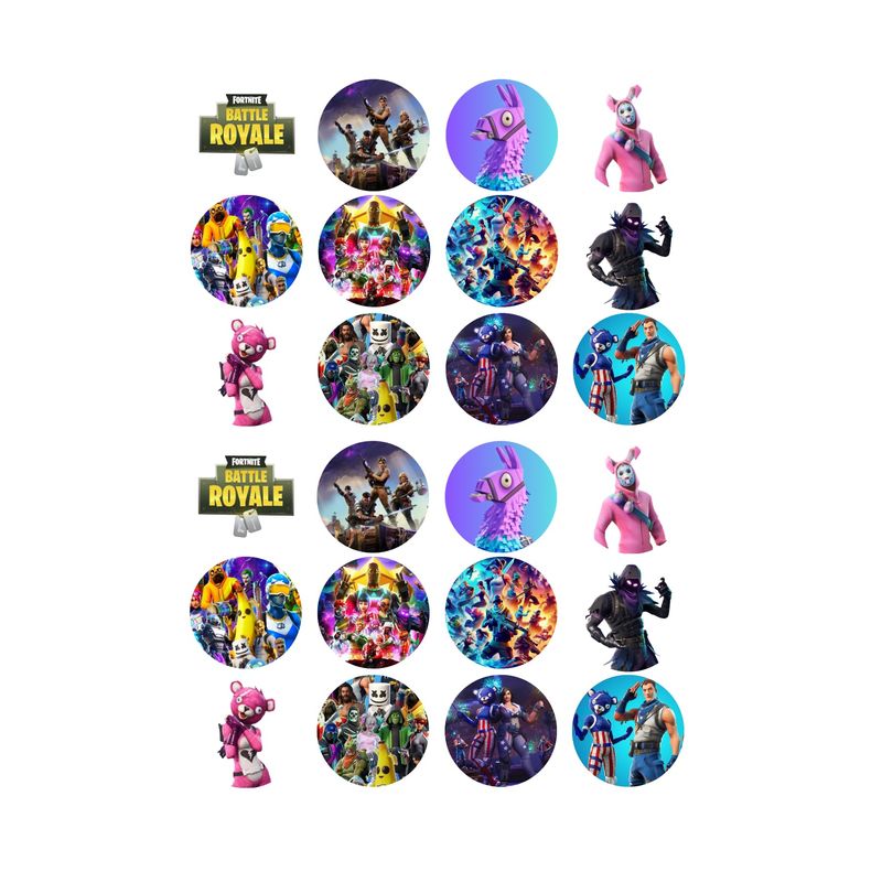 24PCS Video Game Cupcake Toppers Battle Royale Cake Toppers 24 pcs set ...