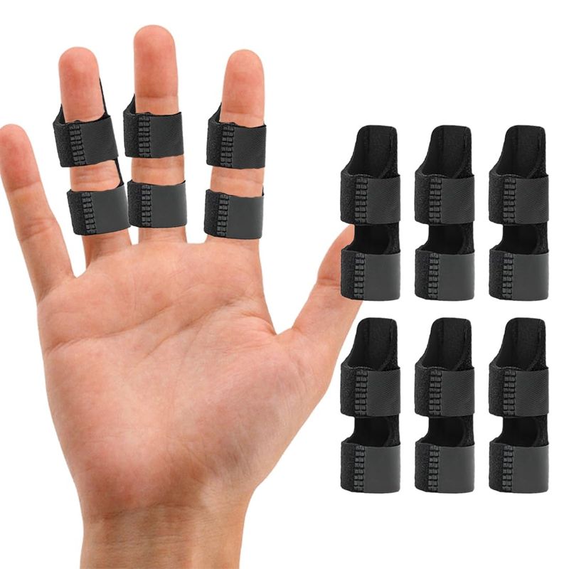 Finger Splints, 6 PCS Finger Splint Support, Straighten Broken or Bent ...