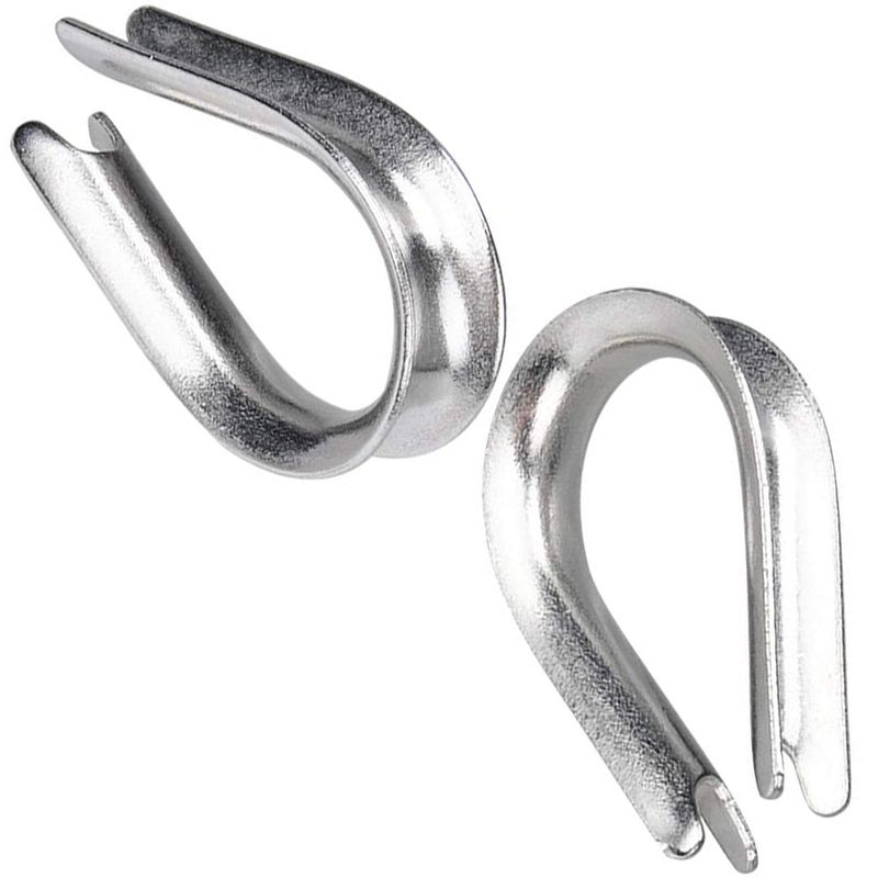 8mm Wire Rope Cable Thimble Wire Eye (Pack of: 4) DIN 6899B Galvanised ...