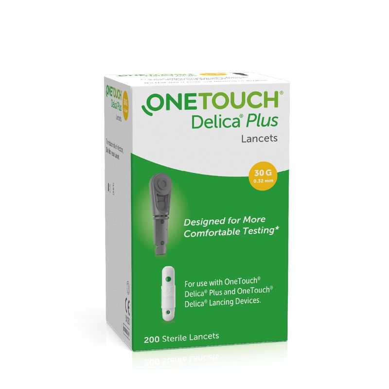 OneTouch® Delica® Plus Sterile Blood Glucose Test Lancets for Self ...