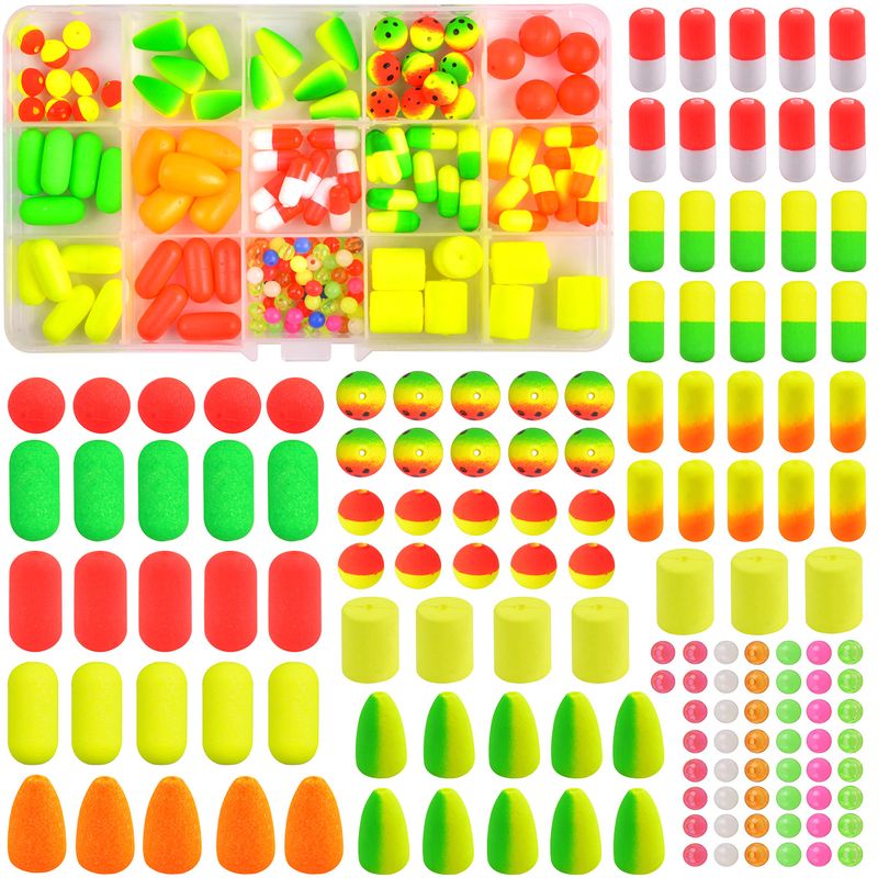 Pompano Rigs Floats Beads Kit, Foam Snell Floats Fishing Rig Floats for ...