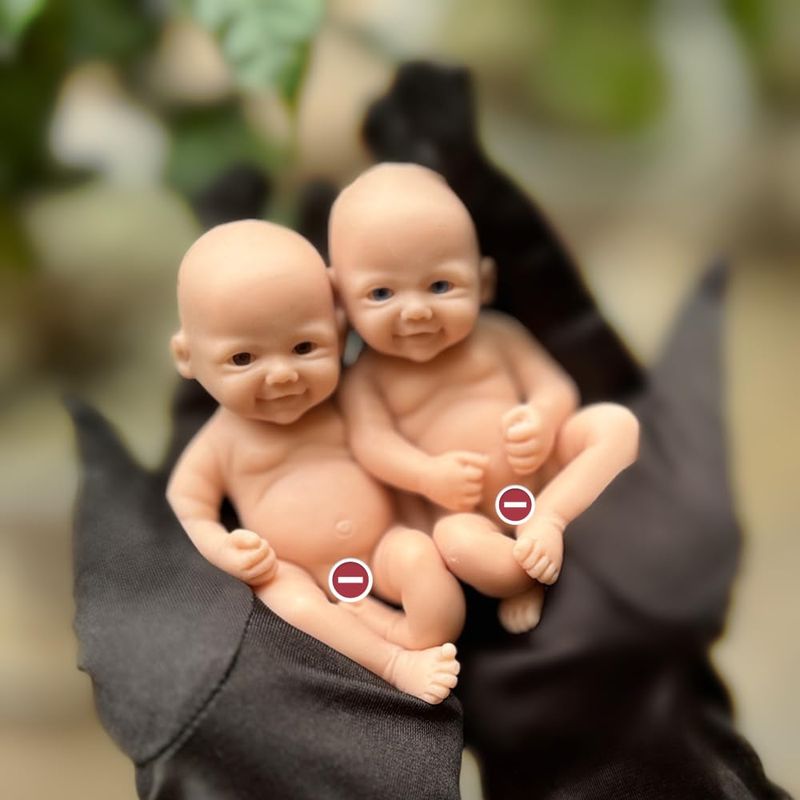 Abenduot 6inch Mini Palm Soft Full Body Silicone Baby Doll Realistic ...