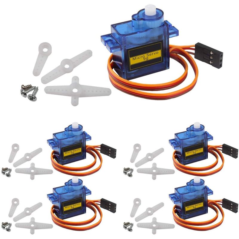 ICQUANZX 5pcs SG90 9G Micro Servo Motor Kit with RC Robot Arm/Hand ...