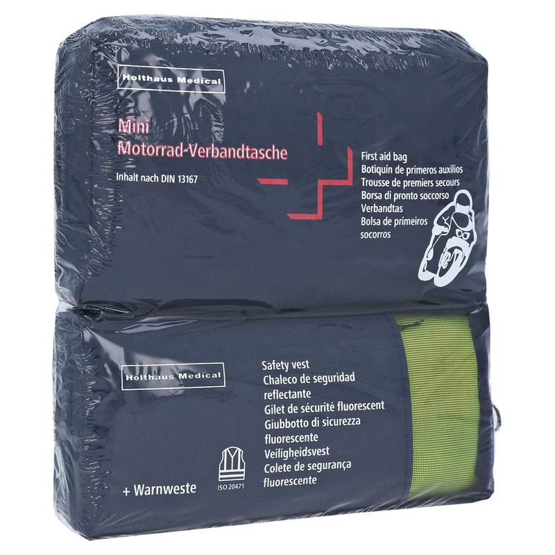 Holthaus Mini Combi First Aid Bag for Motorcycles with Safety Vest ...