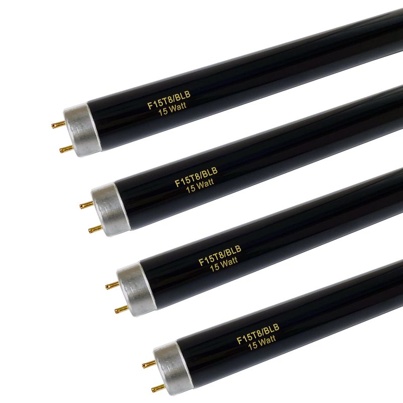 15W F15T8/BLB Black Light Bulb, 18 inch T8 Linear Fluorescent Blue Tube ...