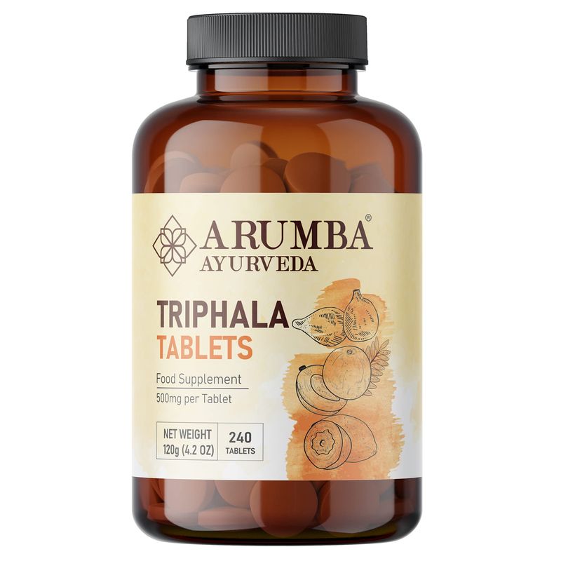 Arumba Ayurveda Triphala Tablets 240 Tablets, 500 mg per Tablet, Made ...