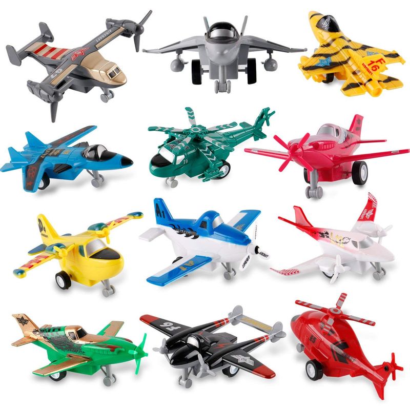 Liberty Imports Pull Back Airplanes Toys Vehicle Playset, Variety Pack ...