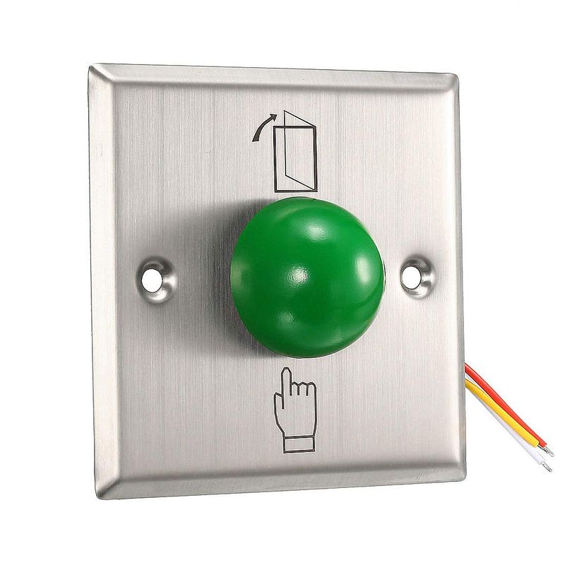 sourcing map Door Release Button Push to Exit Resettable NO/NC/COM Switch for Access Control ...