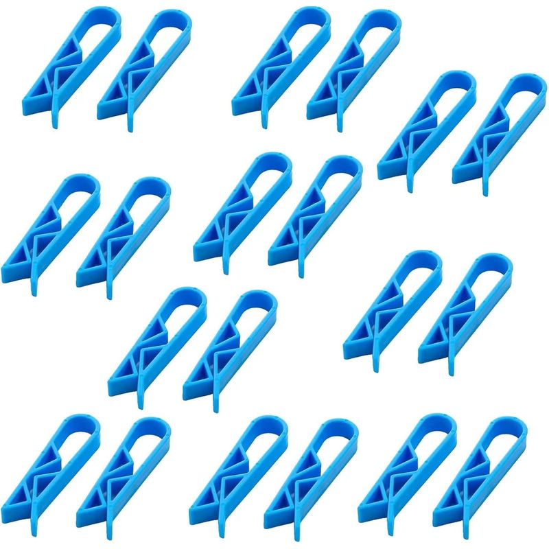 10Pcs Blue Plastic Kitchen Garbage Bin Clip，Anti-Slip Fixation Clamp ...