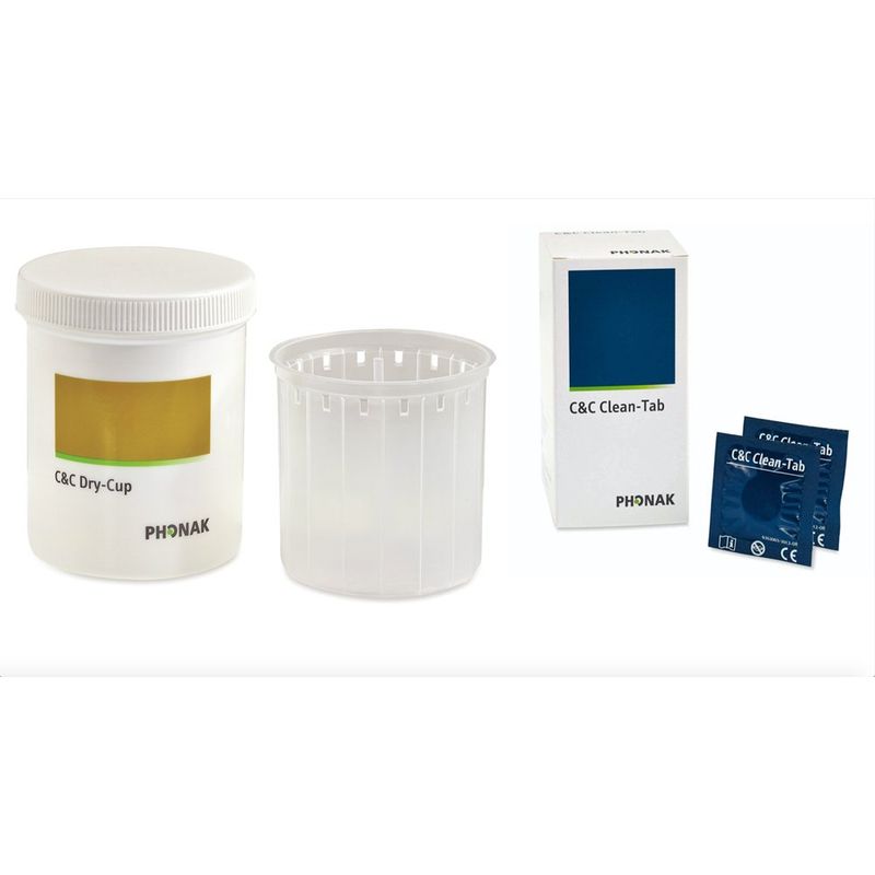 Phonak ‘C&C Line’ Drying Beaker & Cleansing Tablets Kit - EveryMarket