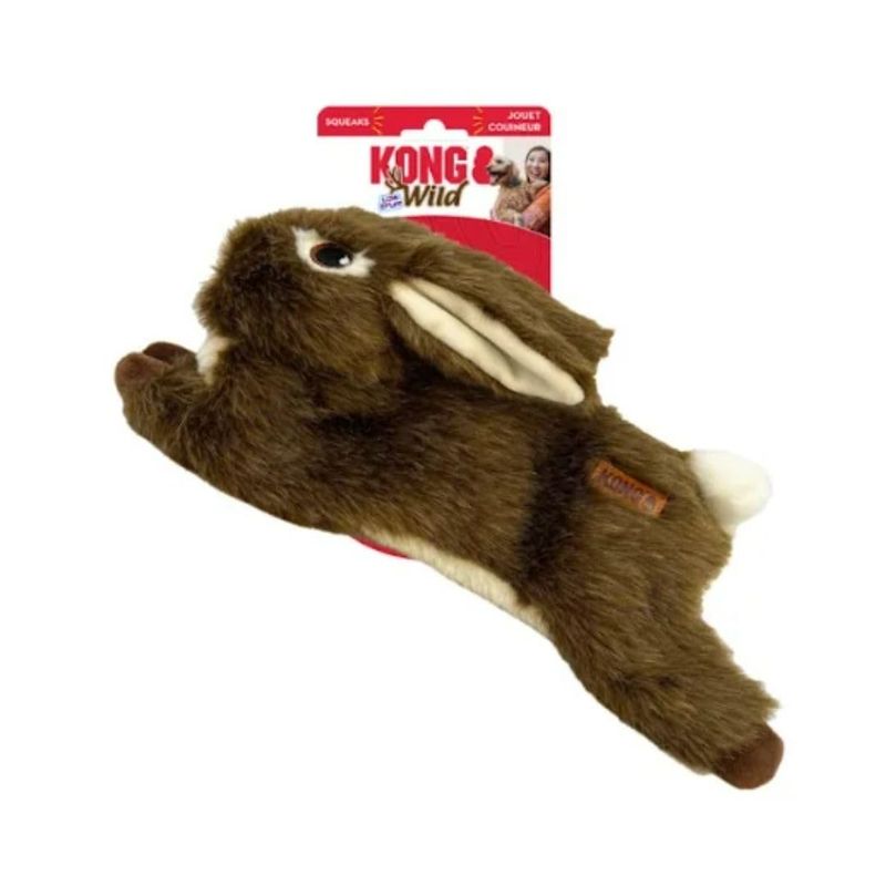 KONG Wild Low Stuff Creatures with Minimal Stuffing for Dogs (Rabbit ...