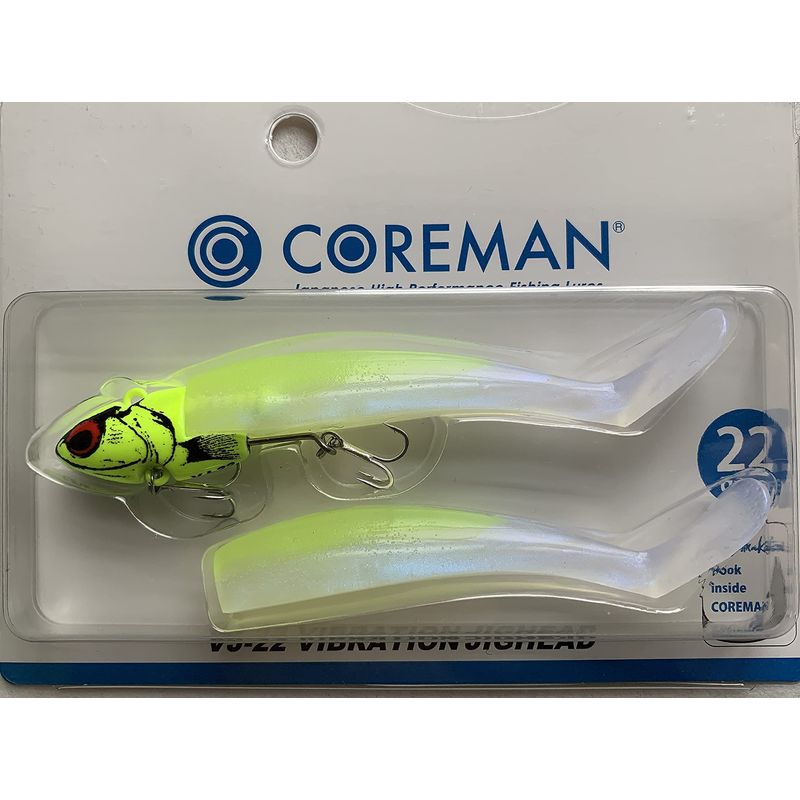 Coaman Worm VJ-22 Vibrating Jig Head #065 Chart Head / Chart Pearl ...