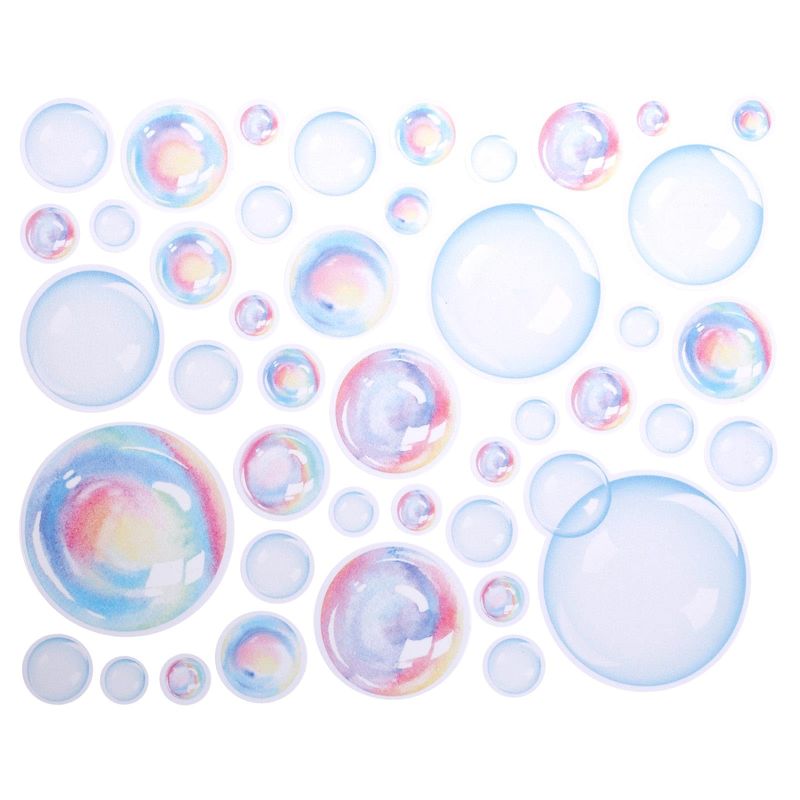 2 Sheets Ocean Bubble Wall Stickers, Colorful Bubble Wall Decals, Under ...
