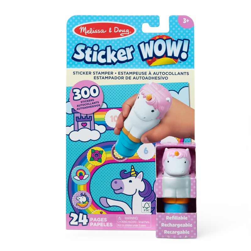 Melissa & Doug Sticker WOW!™ 24-Page Activity Pad and Sticker Stamper ...