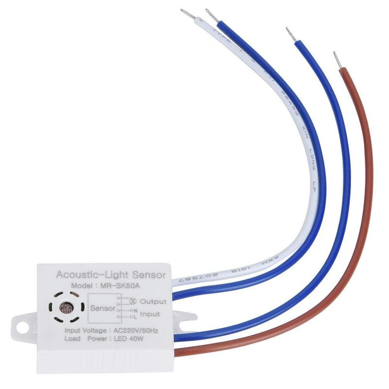 5Pcs LED Sound and Light Energy-Saving Sensor Control Switch MR-SK50A ...