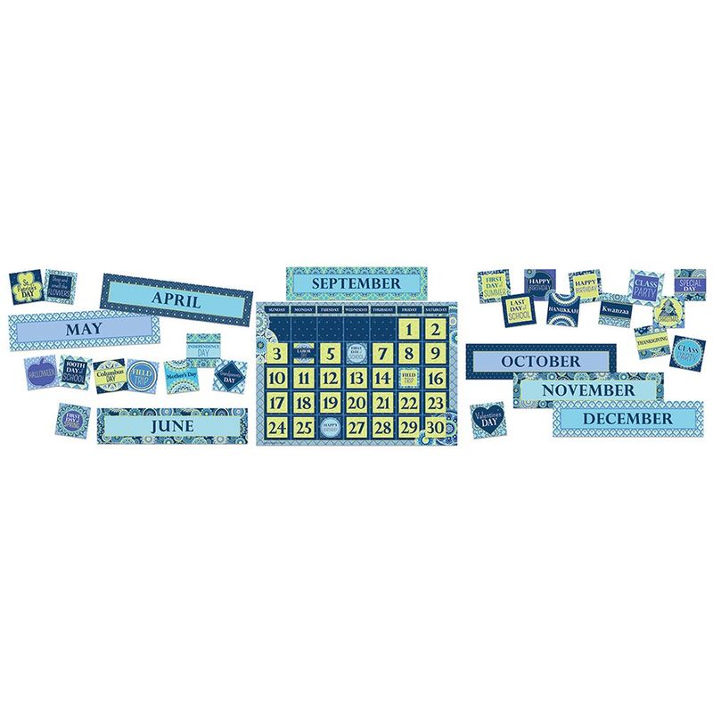 Eureka Back to School Blue Harmony Calendar Classroom Supplies, 18 ''x ...