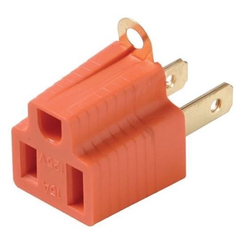 3 to 2 Prong Outlet Grounding Adapter AC Polarized 15A 125V for ...