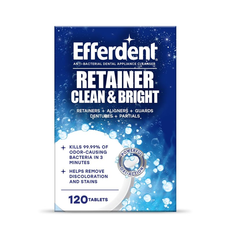 Efferdent Retainer Clean & Bright – Retainer Cleaner Tablets, 120 Count ...