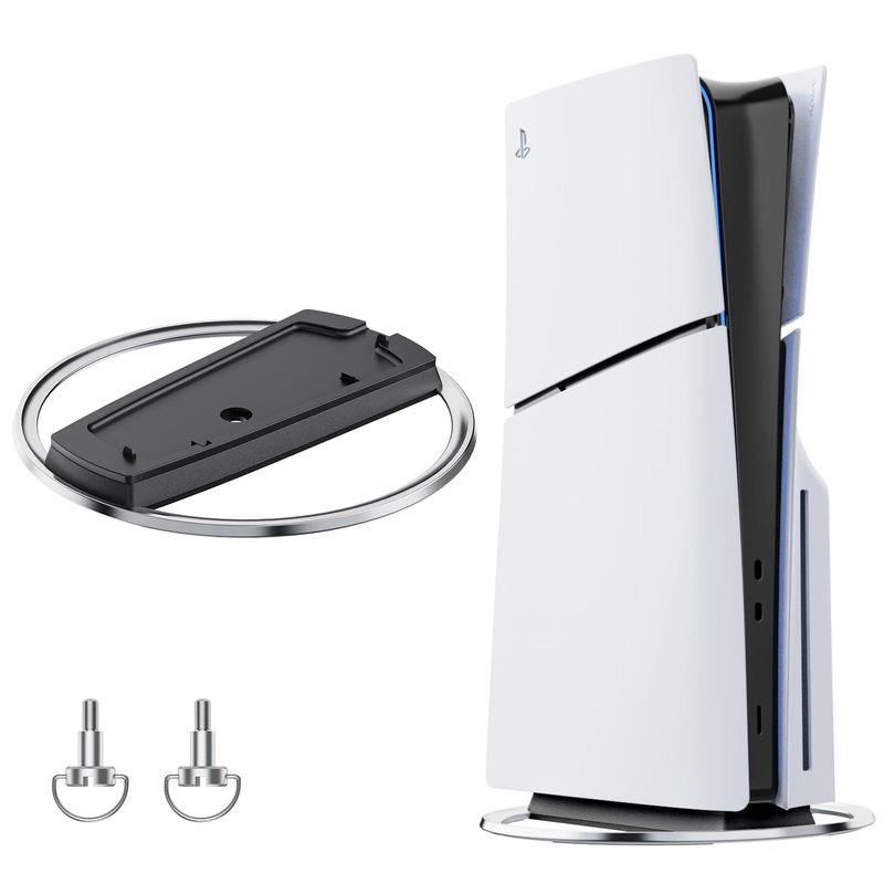 PS5/PS5 Slim Vertical Stand, Metal Stabilizing Base for PS5 Slim/PS5 ...