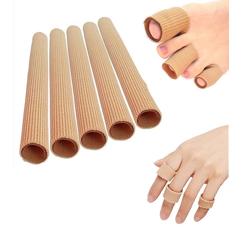Pack of 5 Silicone Gel Toe Protection Tubular Bandage Toe Separator Toe ...