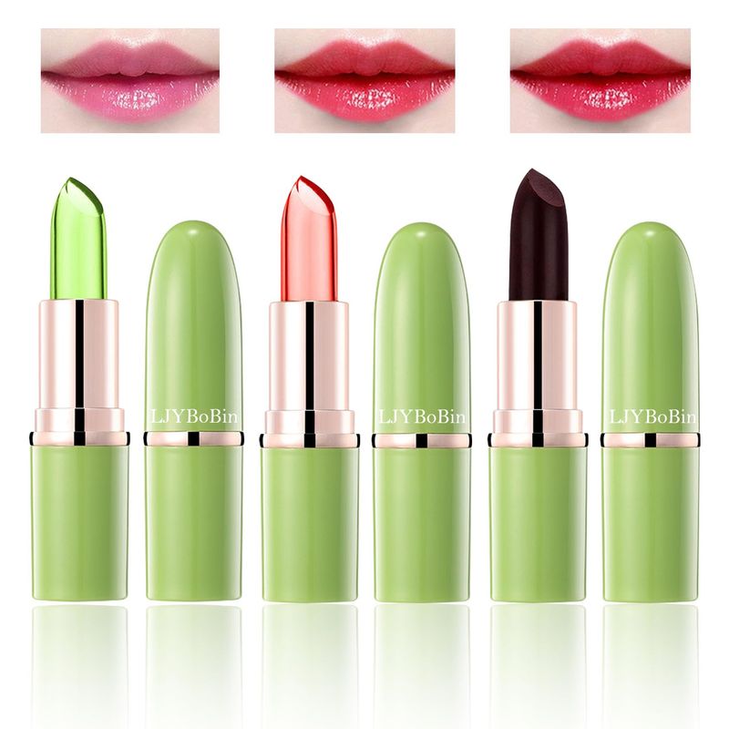 3PCS Aloe Vera Color Changing Lipstick Set,Magic Jelly Lipstick Long ...