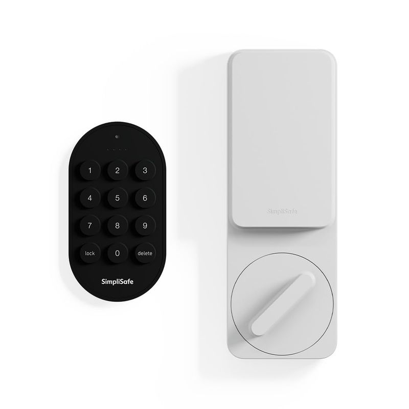 SimpliSafe Smart Lock Series 2 (White) for The Gen 3 Home Security ...