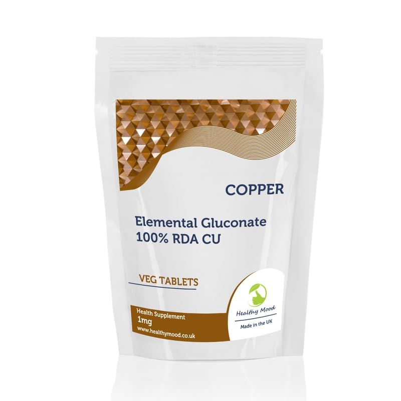 Copper 1mg 90 Tablets – Elemental Gluconate CU for 100% RDA – Essential ...
