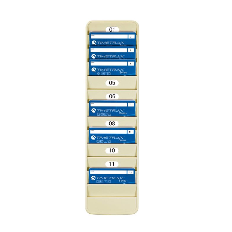Pyramid Time Systems 500-12 Badge Rack, 12 Pockets, Lightweight Durable ...
