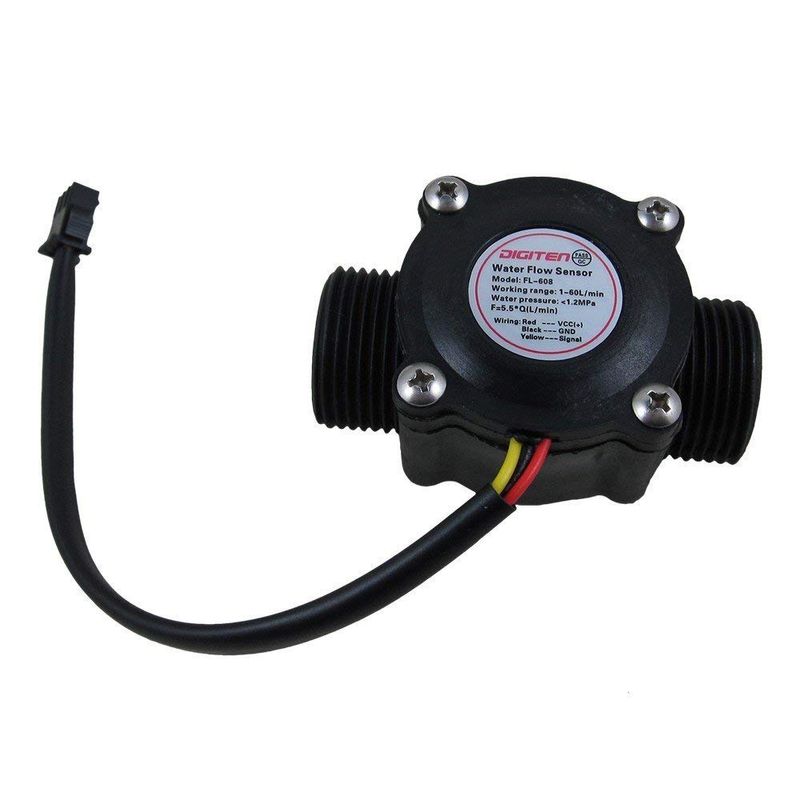 DIGITEN G3/4" Water Flow Sensor, Food-Grade Hall Effect Sensor Flow ...