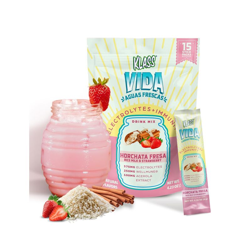 KLASS VIDA Hydration + Immunity Sugar-Free Powder Packets Horchata ...