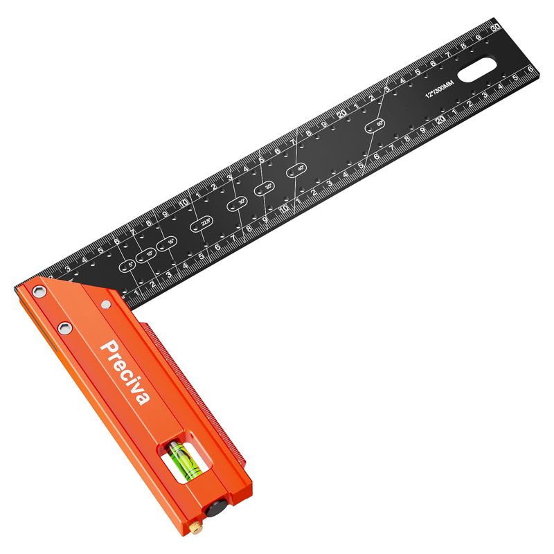 12 Inch/300 mm Combination Wooding Speed Square,Preciva Carpenter ...
