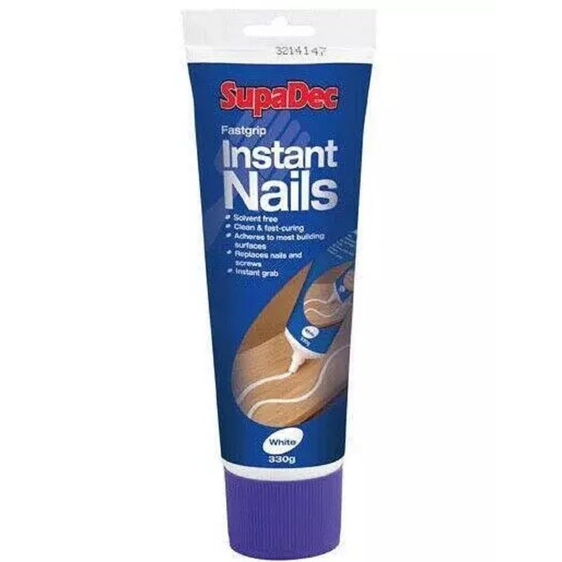 SupaDec 330g White DIY Decorating Fastgrip Instant Nails Grab Adhesive ...