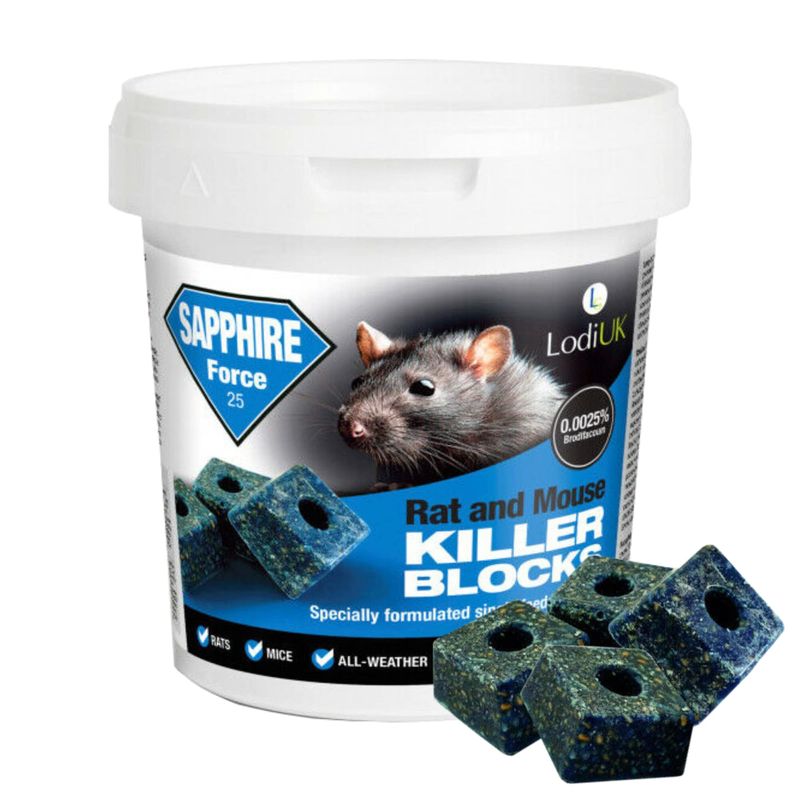 Rat & Mouse Poisoning Blocks Max Strength Bait Blocks Single Feed ...