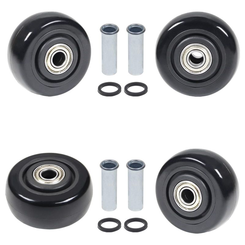 Juvielich 4Pcs 3 Inch Push Cart Wheels PU Caster Wheel Transport ...